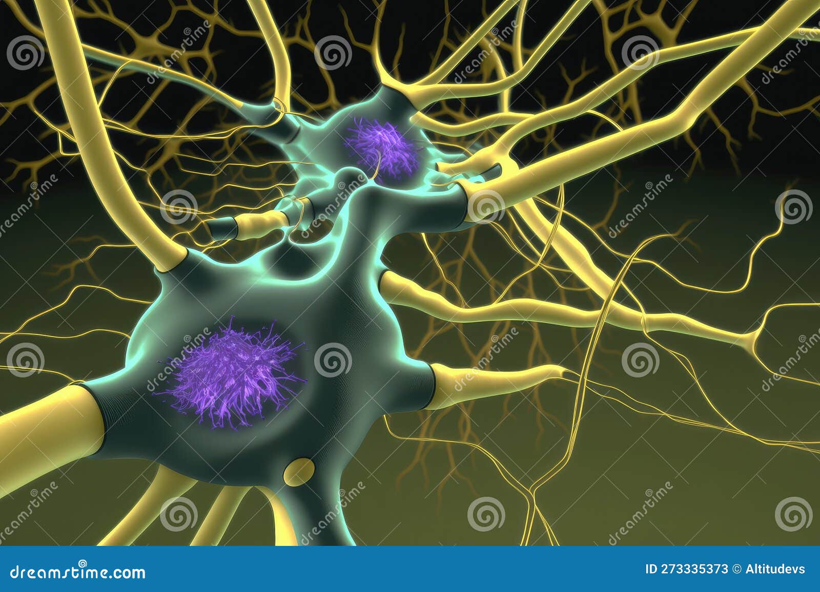 Close-up of a Synapse, with the Presynaptic and Postsynaptic Neurons ...