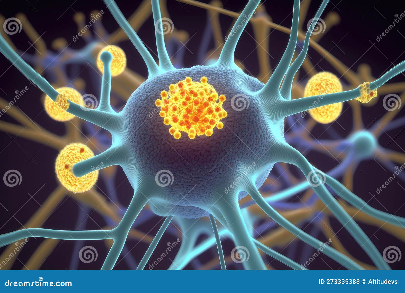 Close-up of a Synapse, with the Presynaptic and Postsynaptic Neurons ...