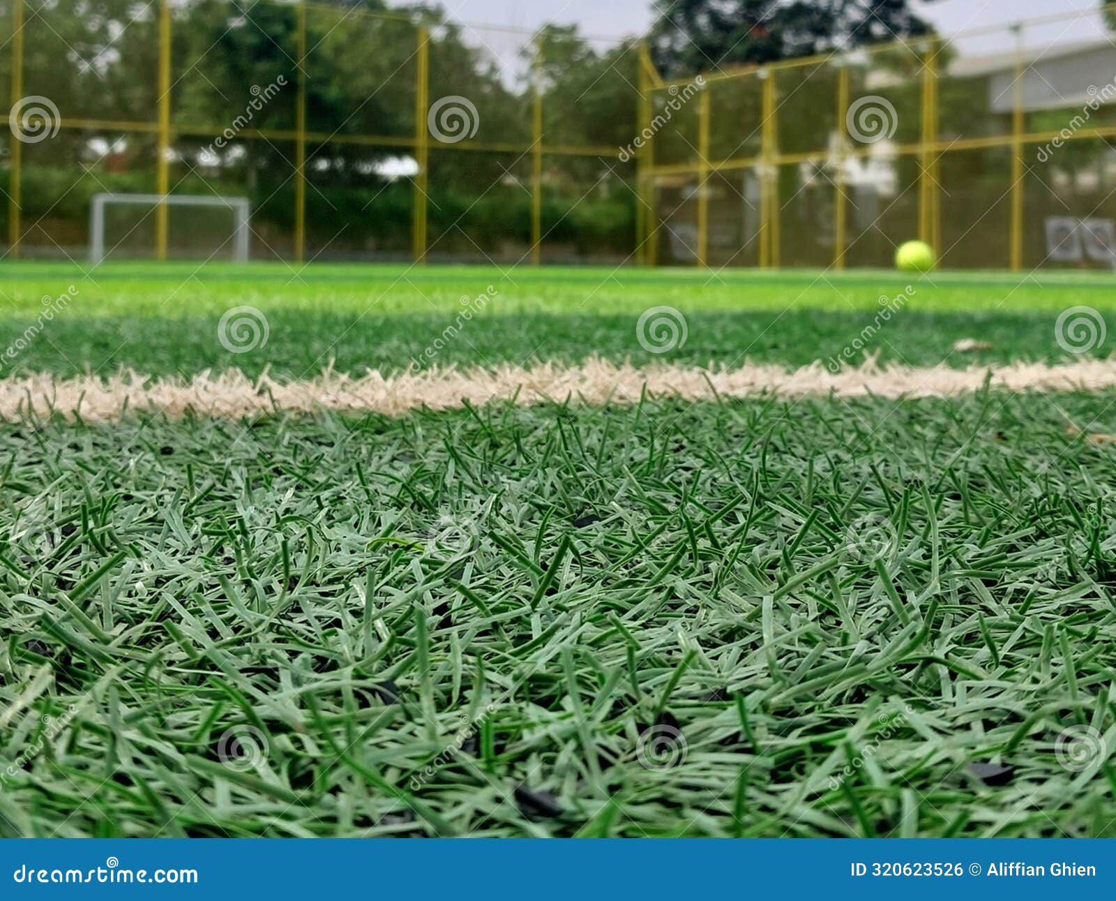 Close Up of Synthetic Grass on a Mini Soccer Field. Stock Photo - Image ...