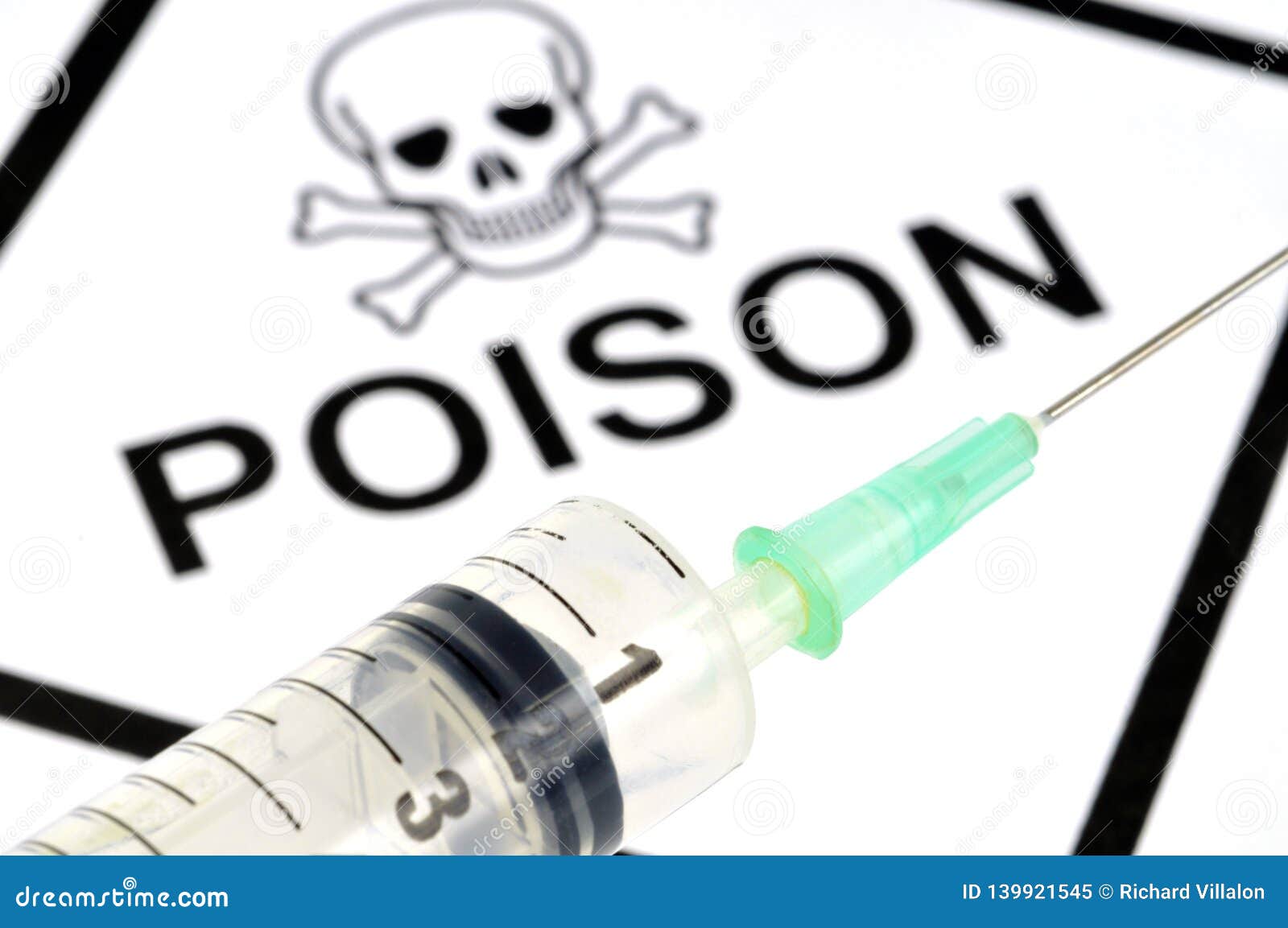 The poison syringe stock image. Image of indicating - 139921545