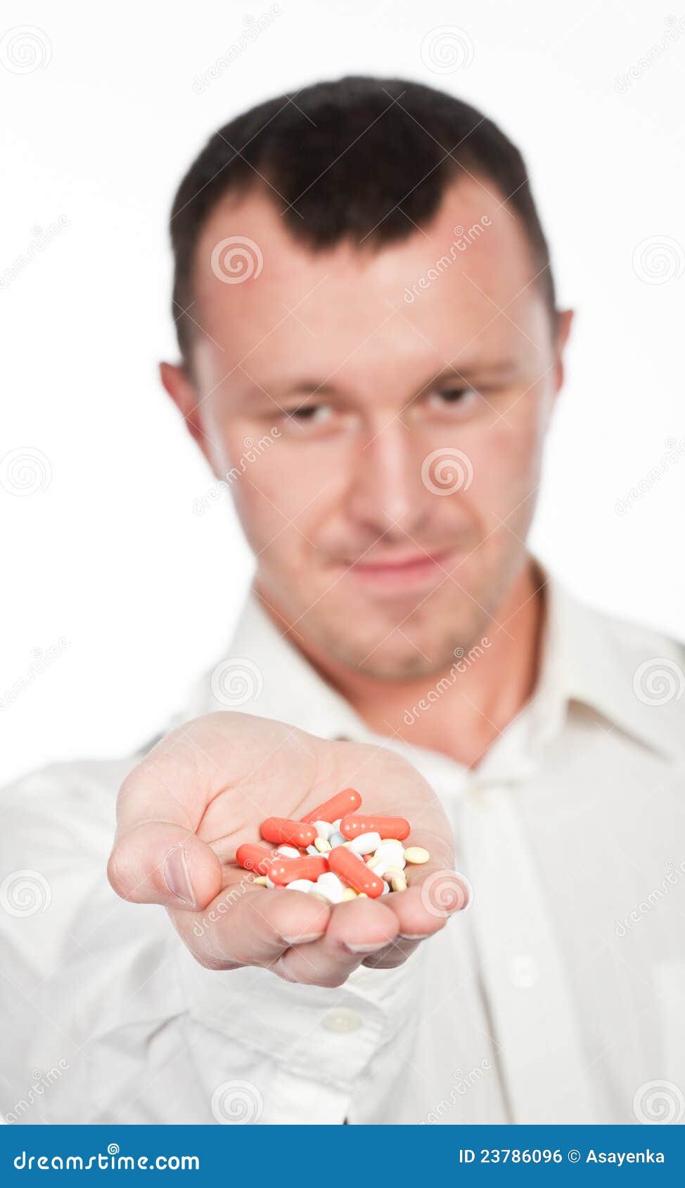 Close Up of Tablets in a Hand Stock Photo - Image of medical, taking ...