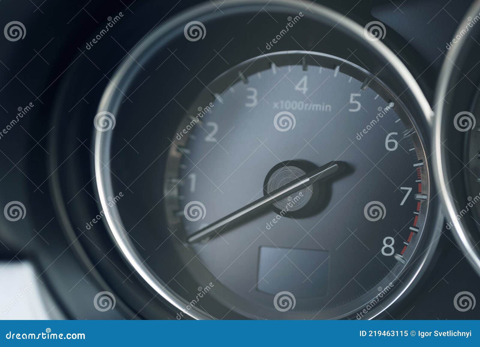 Close-up. Tachometer Speedometer And Virtual Dashboard Of A Premium Car ...