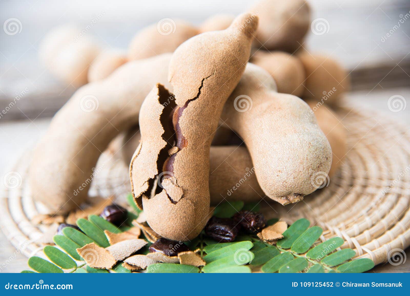 Tamarind on wood texture. stock photo. Image of crop - 109125452