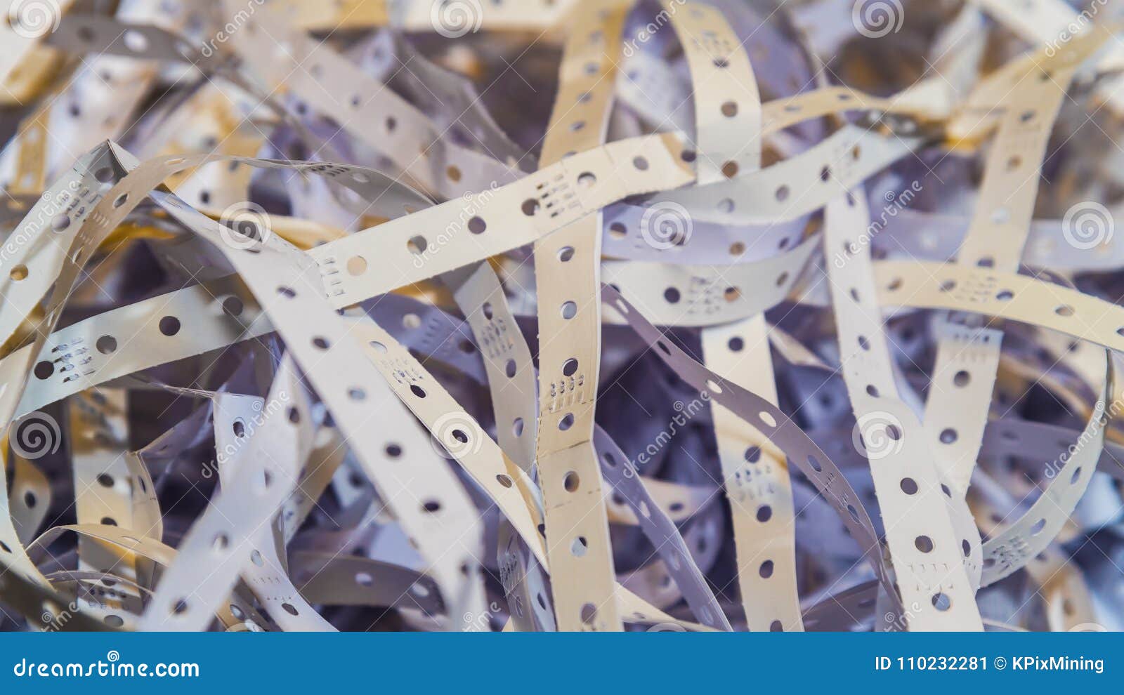 Close-up of Tangle from Perforated Papery Strips Stock Image - Image of ...
