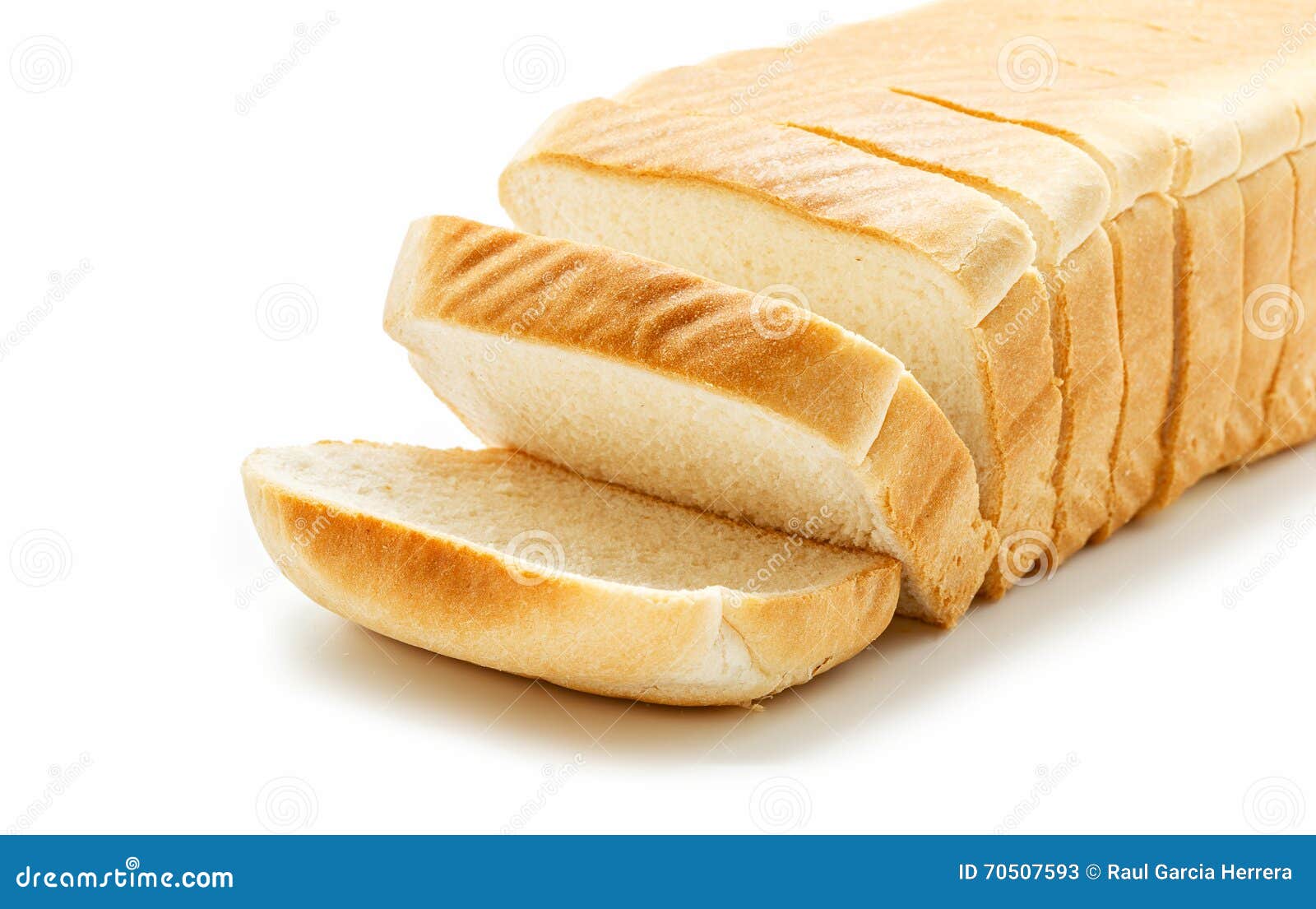 Close Up of Tasty Sliced Bread Isolated on White Stock Image - Image of ...