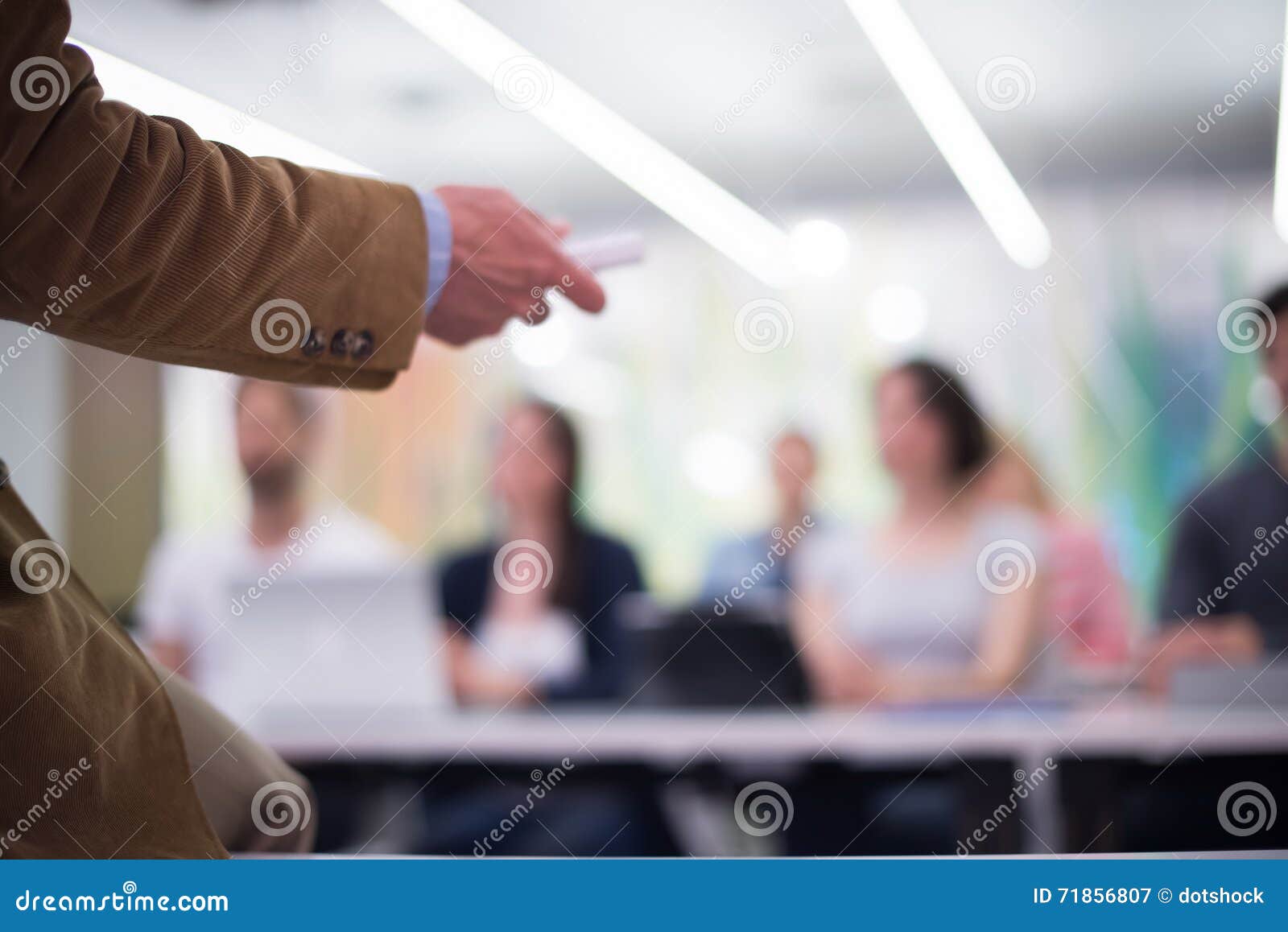 Close Up of Teacher Hand while Teaching in Classroom Stock Image ...