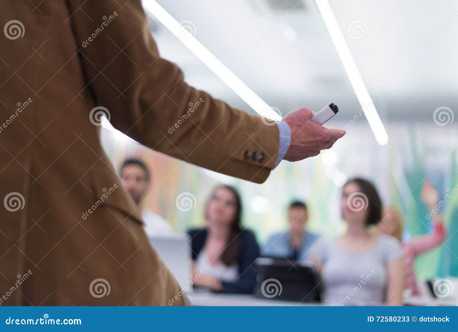 Close Up of Teacher Hand while Teaching in Classroom Stock Image ...