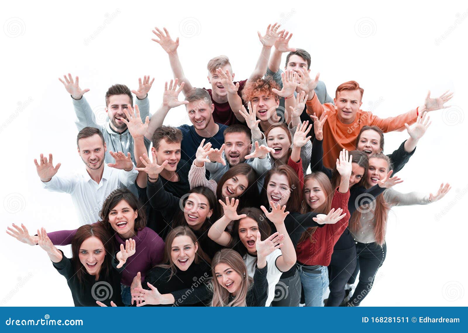 Team of Young People Showing Their Unity Stock Image - Image of ...