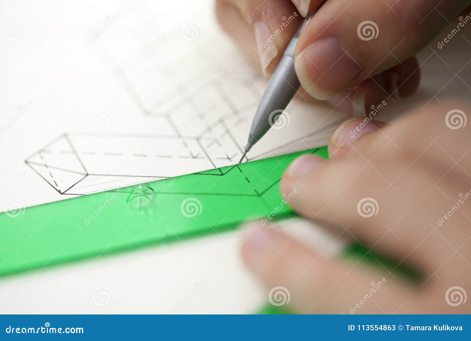 Technical drawing exercise stock image. Image of layout - 113554863