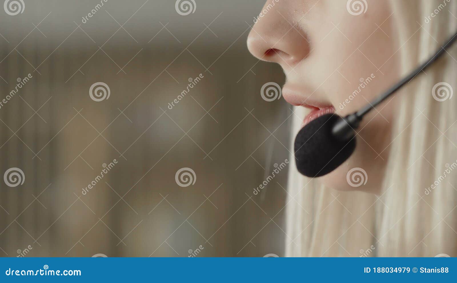 Close Up of Technical Support Specialist Talking with Customer by ...