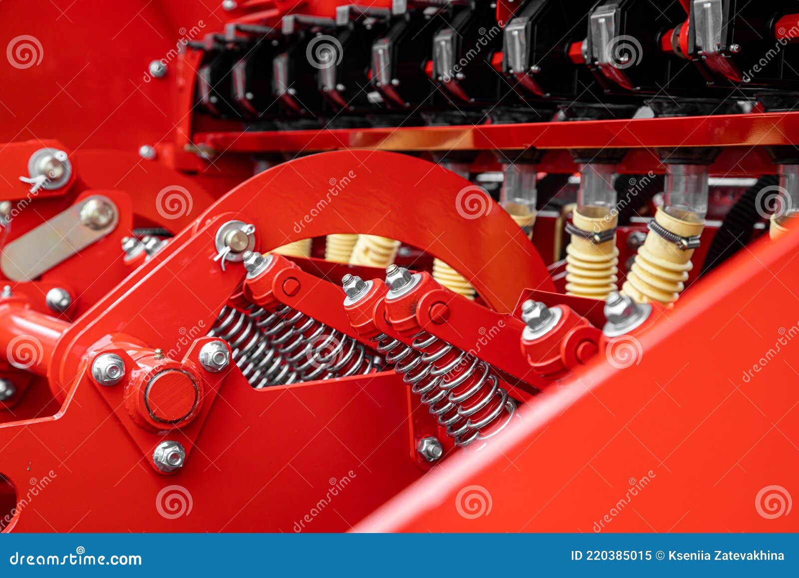 Close-up of Technical Units and Mechanisms of Agricultural Machinery ...