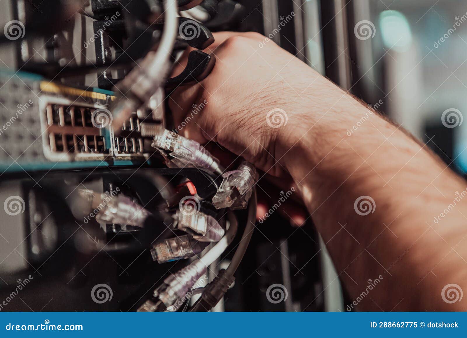 Close Up of Technician Setting Up Network in Server Room Stock Image ... Close Up of Technician Setting Up Network in Server Room Stock Image ...