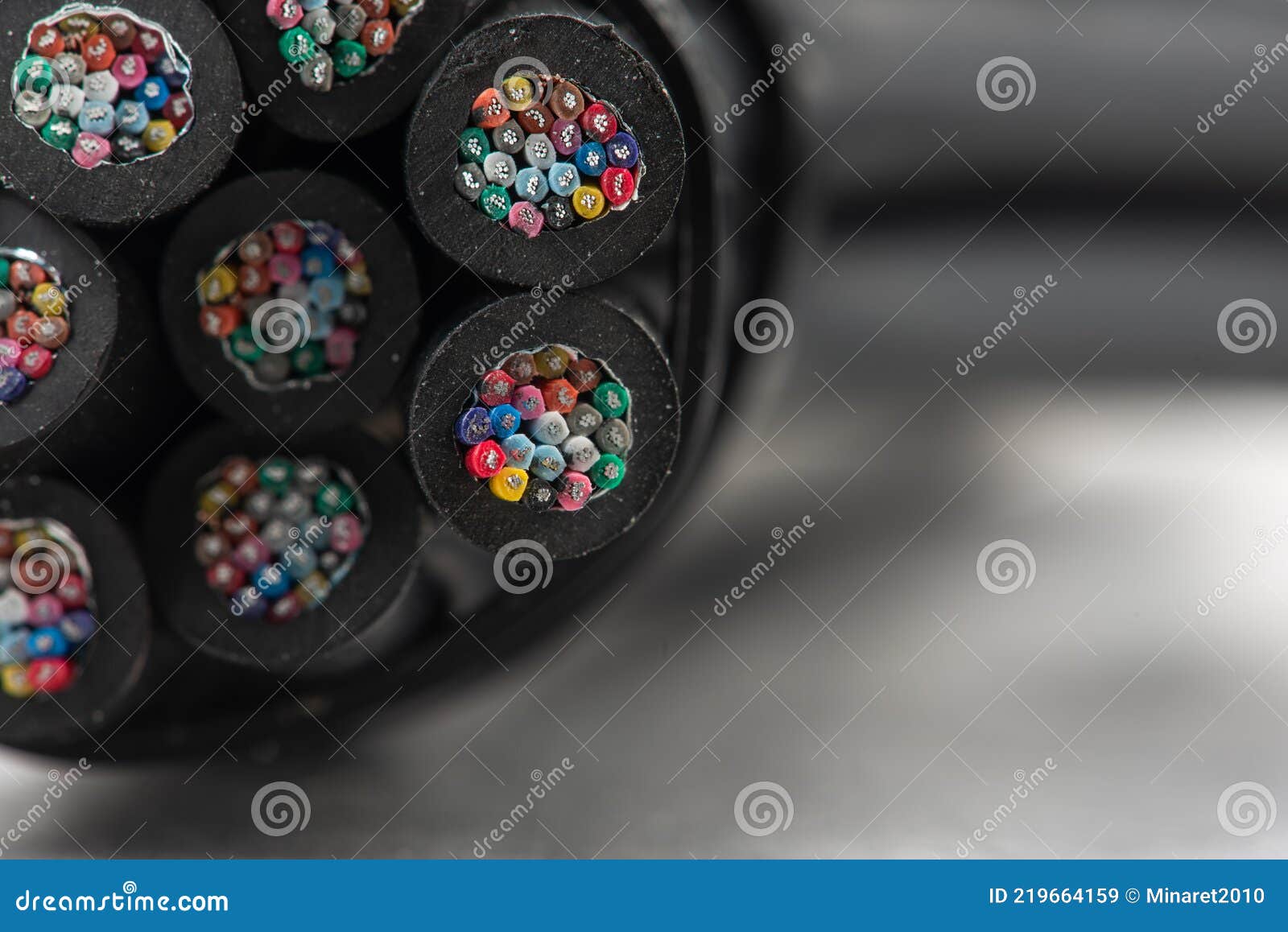 Telecommunication Electrical Cable Cord Stock Image - Image of ...