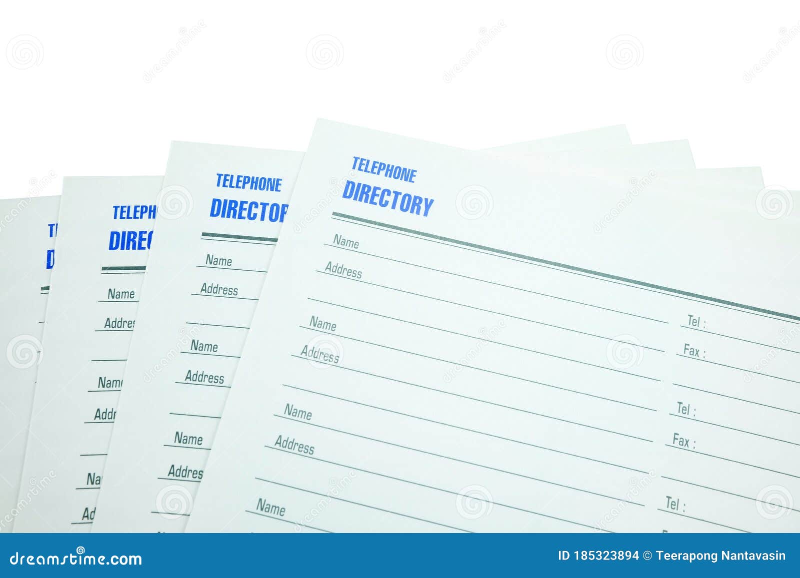 Telephone Directory Paper Note Background. Stock Photo - Image of ...