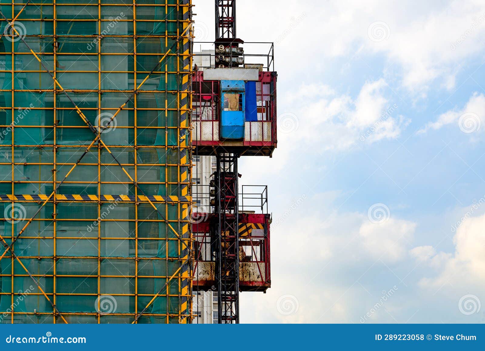 Close-up of Temporary Construction Elevator Used on Building Site ...