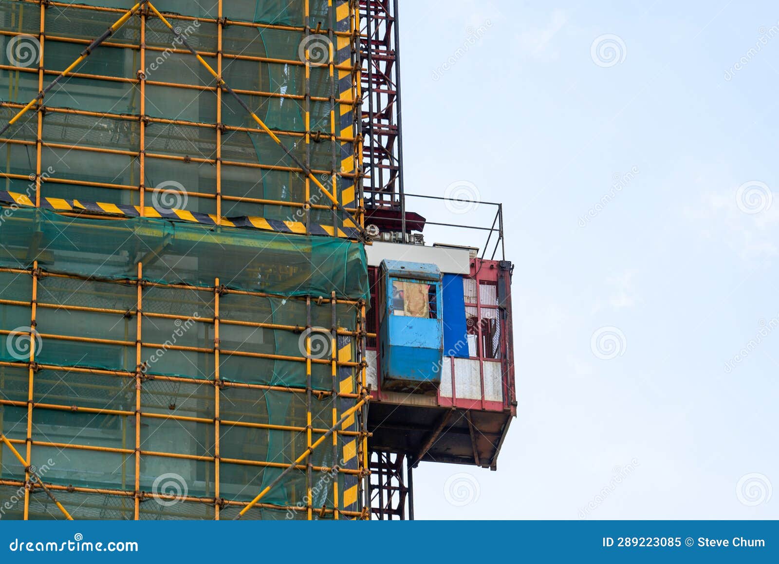 Close-up of Temporary Construction Elevator Used on Building Site ...