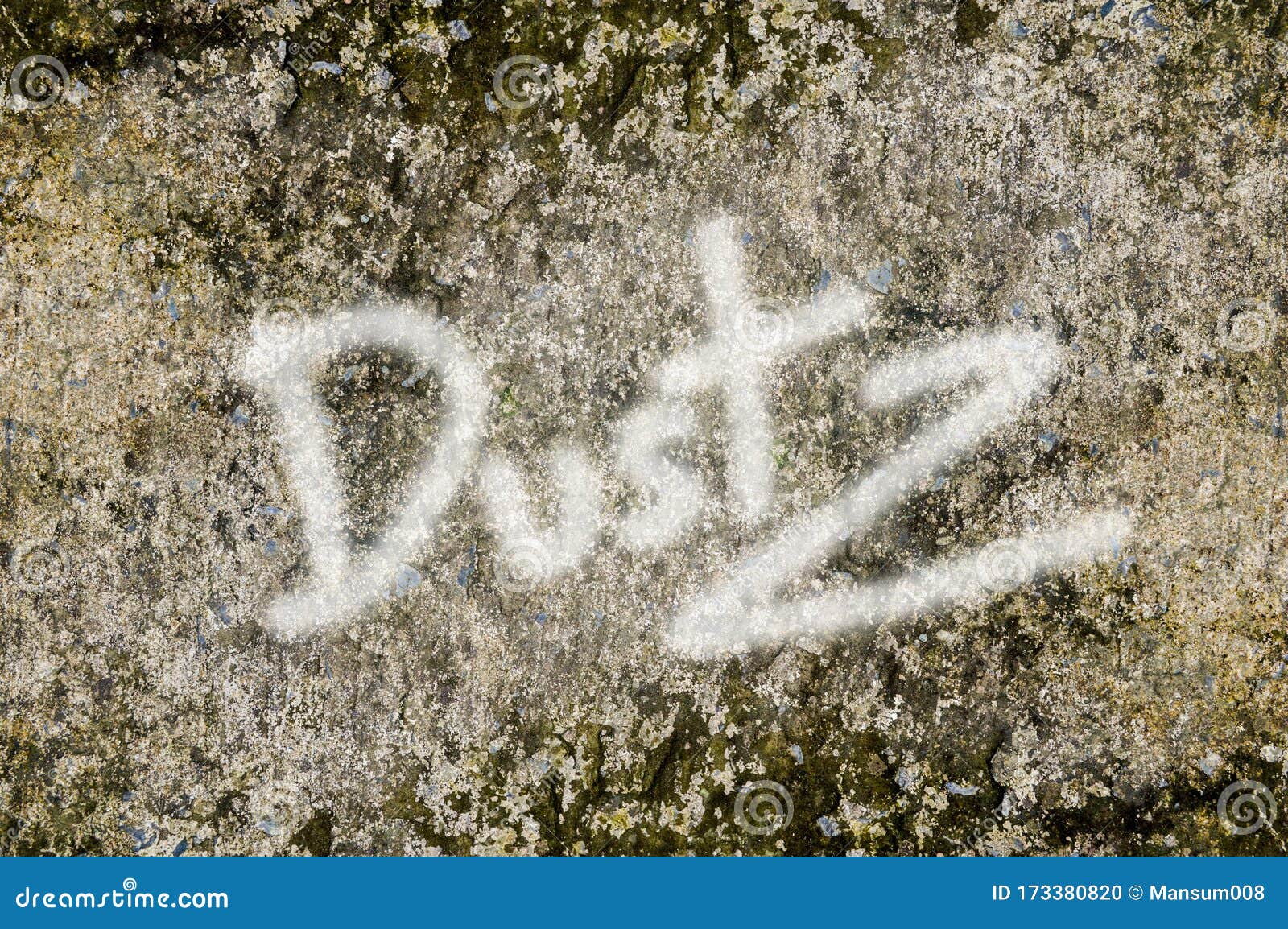 Text dust on cement wall stock photo. Image of close - 173380820