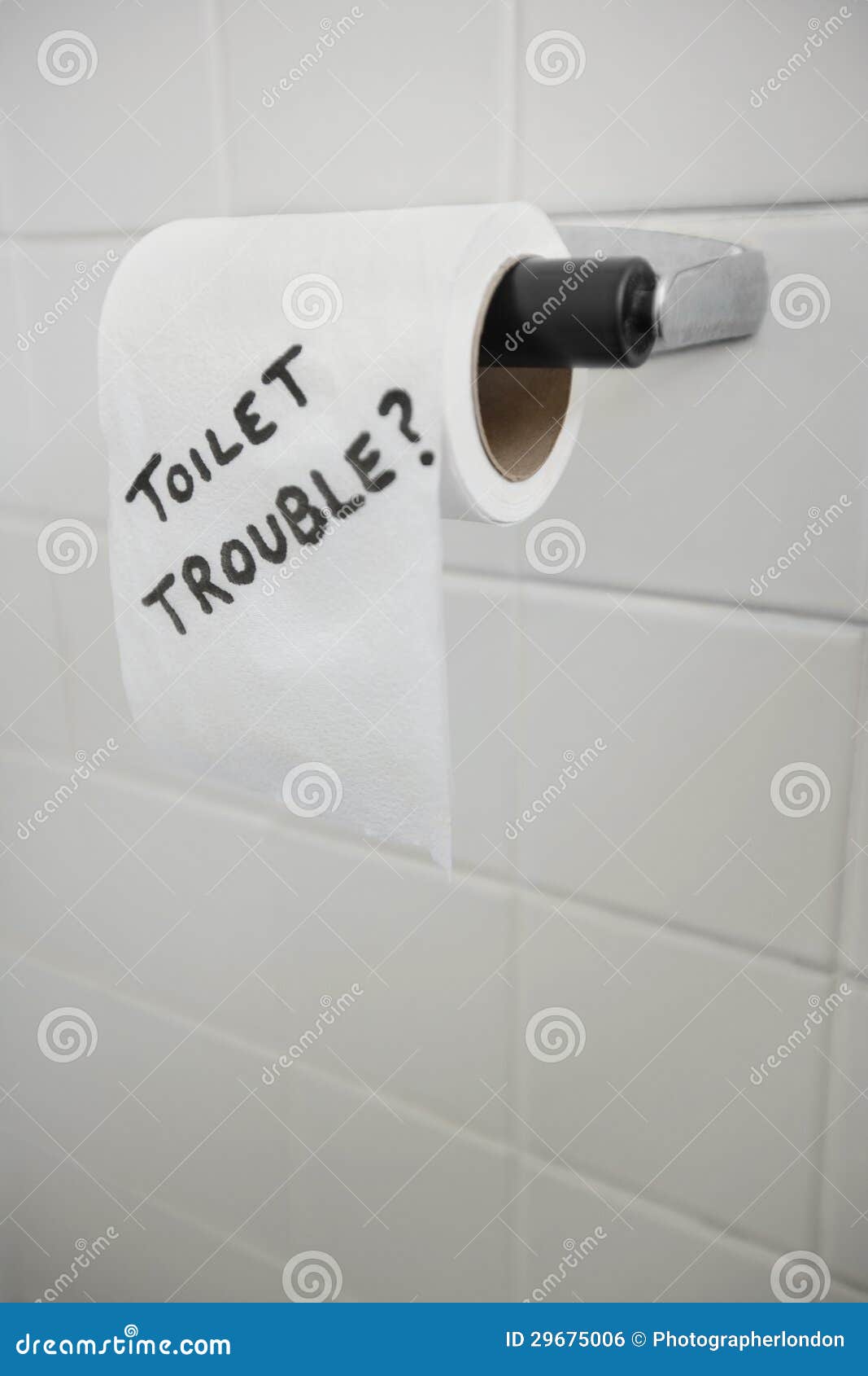 Close-up of Text Written on Tissue Paper in Bathroom Depicting Toilet ...