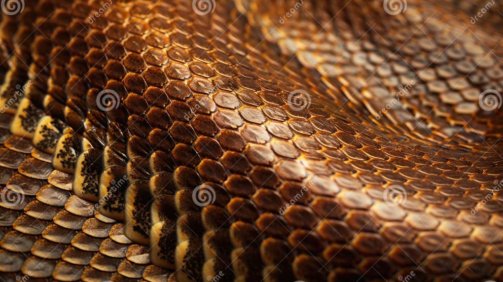 Close-up Texture of a Brown Scale-like Pattern Stock Illustration ...