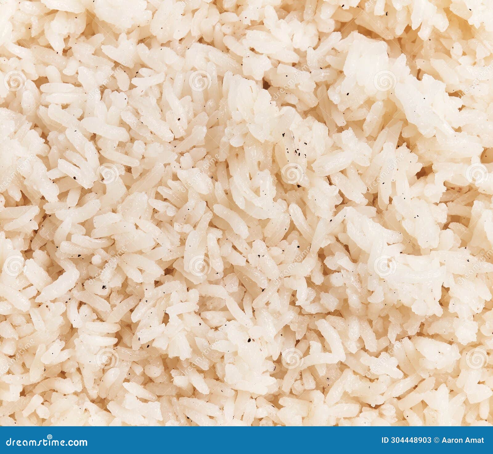 Close-up Texture of Cooked White Rice on a Full Frame Background ...