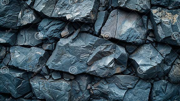 Close-up Texture of a Dark Slate Stone Wall with Rust Spots Stock Image ...