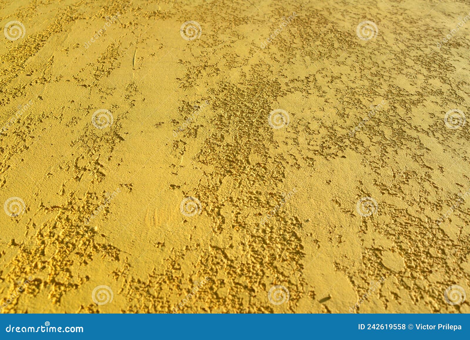 Close-up, the Texture of the Facade of Decorative Yellow Plaster Stock ...