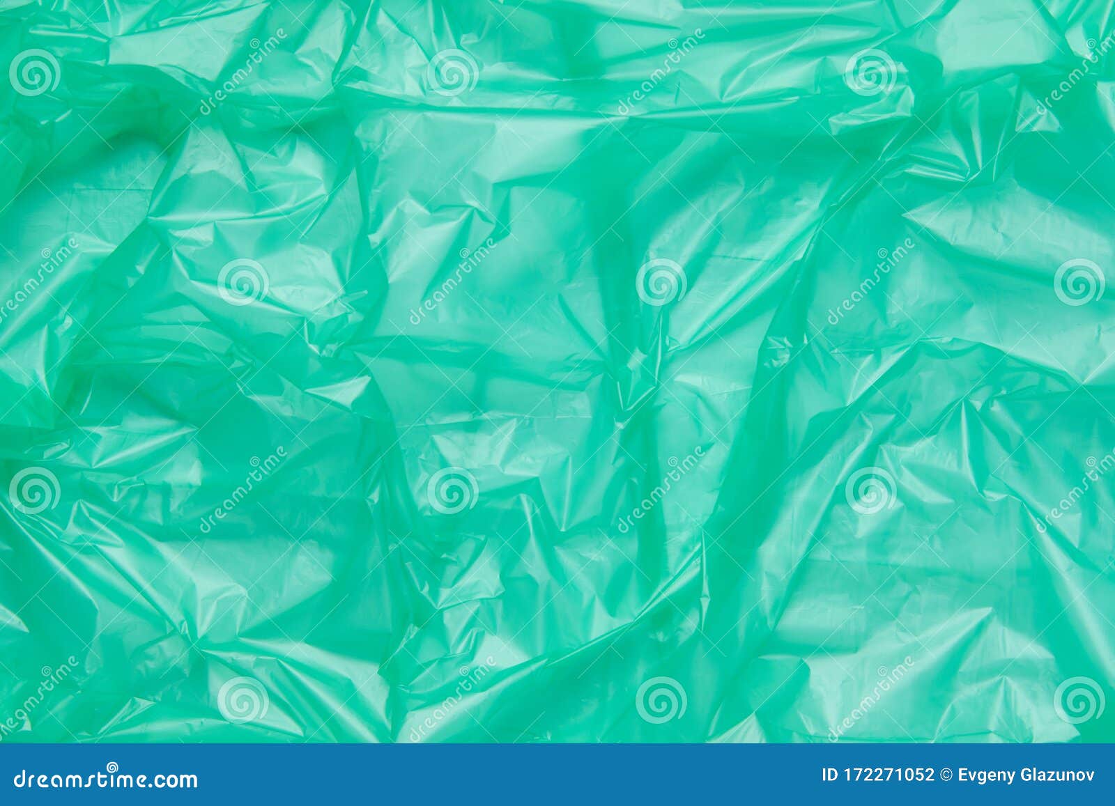Close Up Texture of a Green Plastic Garbage Bag. Green Polyethyl Stock ...