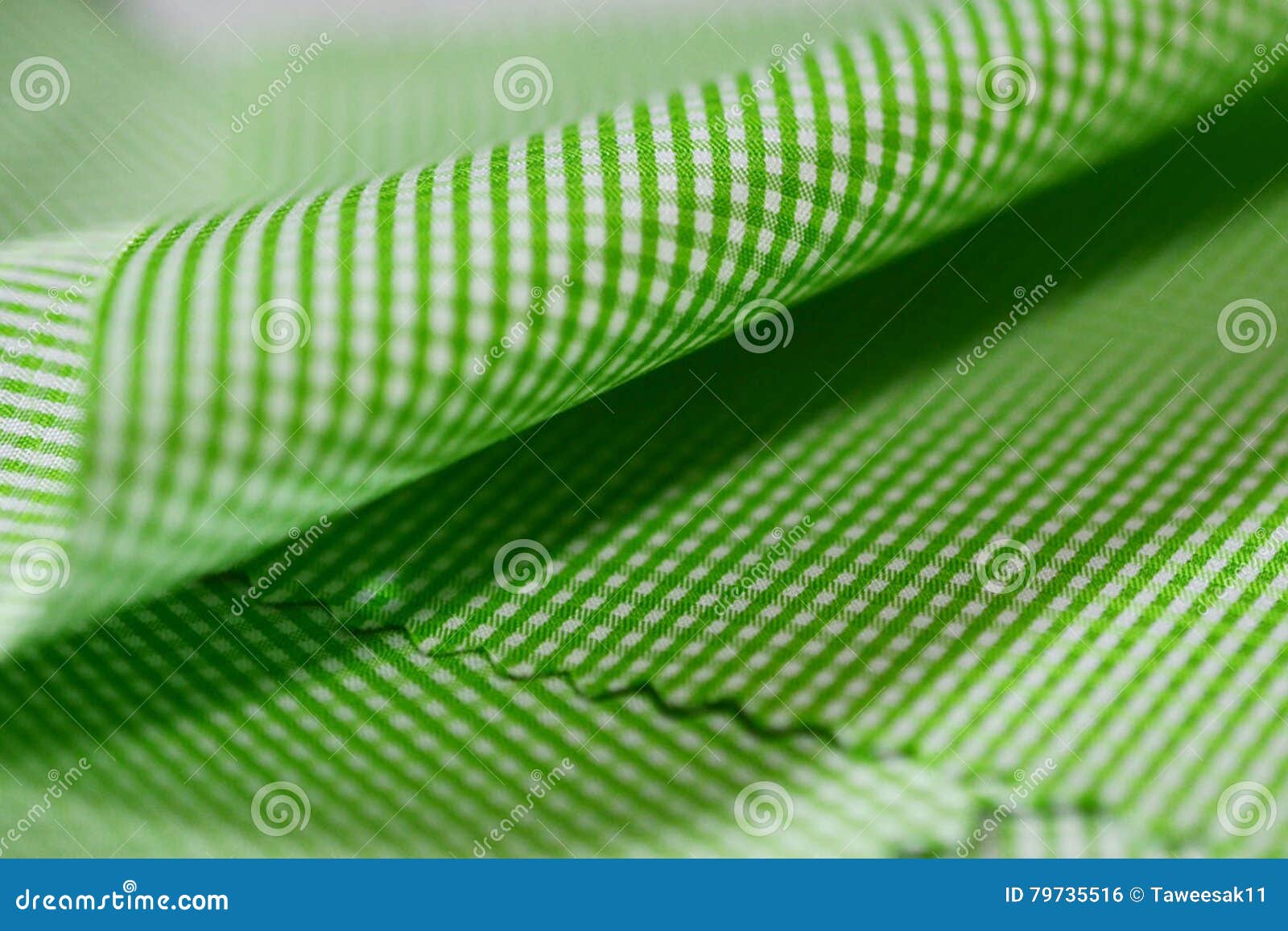 Close Up Texture Green and White Scott Pattern Fabric of Shirt Stock ...