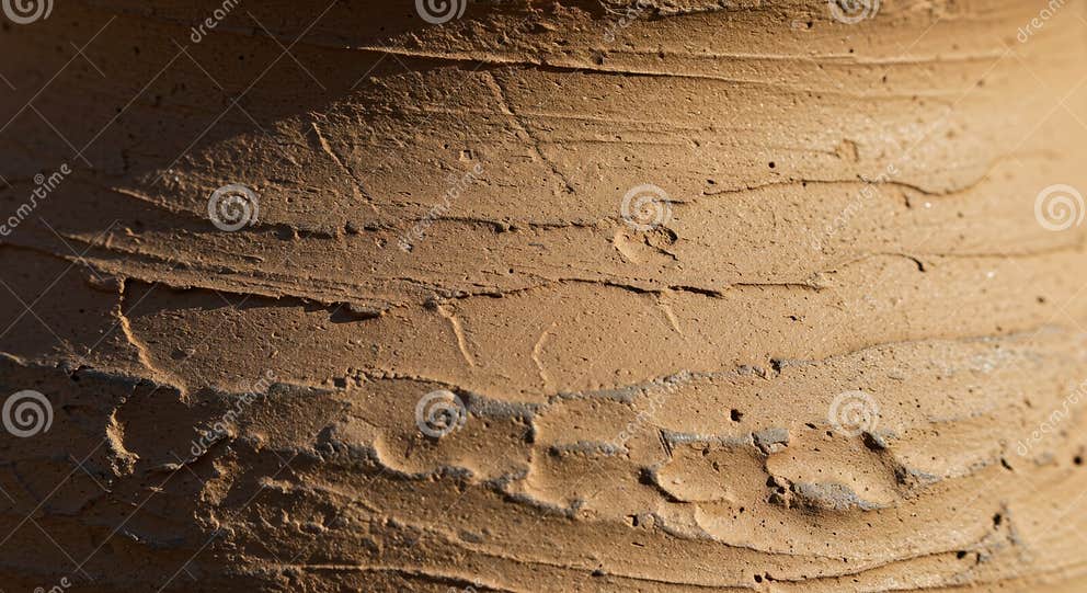 Close-up Texture of Handcrafted Clay Pot Surface Stock Photo - Image of ...