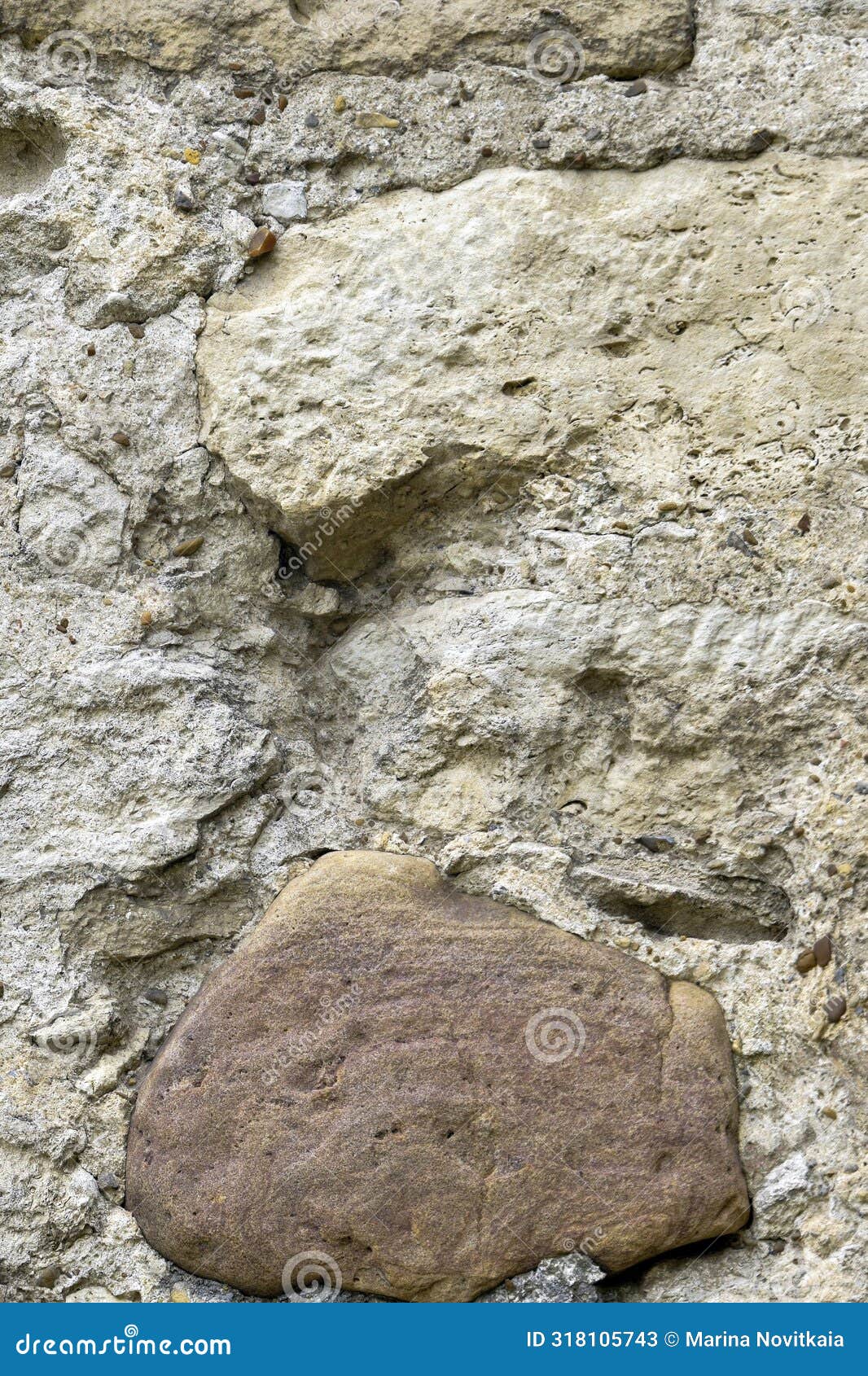 Close-up of Texture of Old Limestone Wall with Lichen. Natural ...