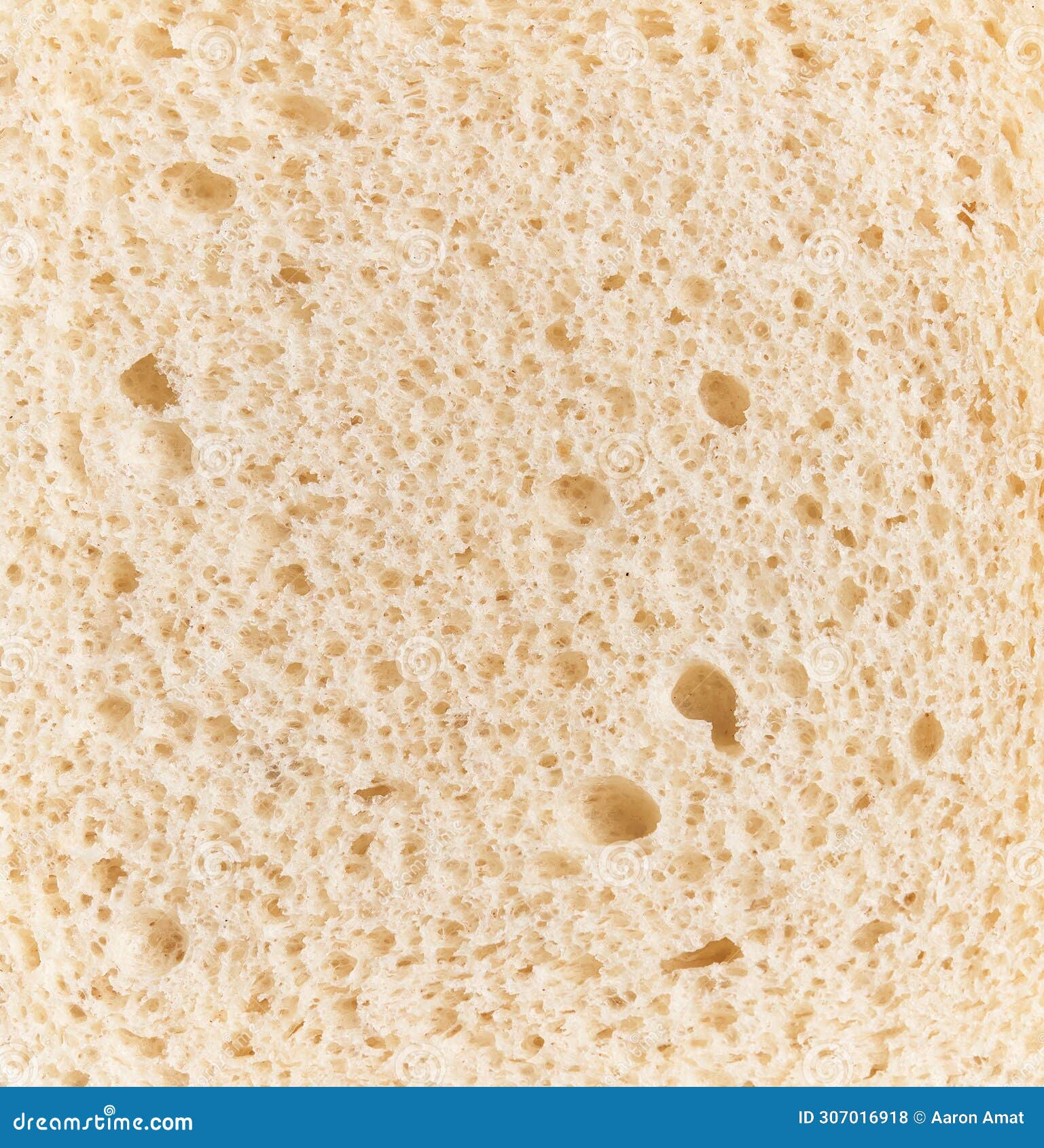 Close-up Texture of a Slice of White Bread, Showing the Porous Surface ...