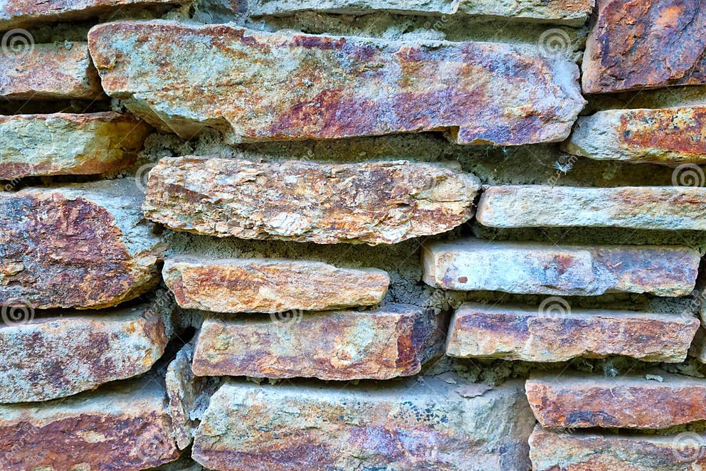 Close-up on the Texture of the Stone Face or Wall, Background Stock ...