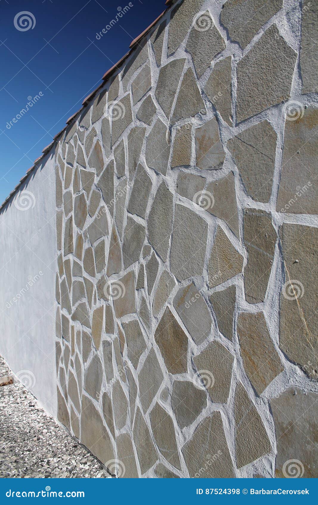 Close Up of Texture on the Wall Barrier in Blue Sky Stock Photo - Image ...