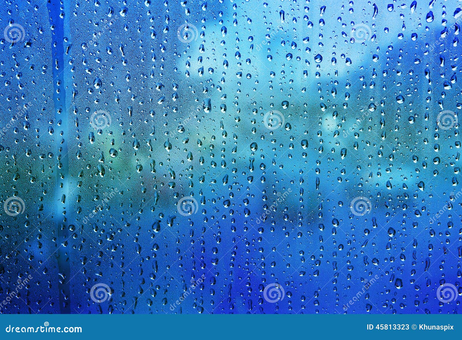 Blue Mirror Window Glass Thai Style Background Texture Stock ...