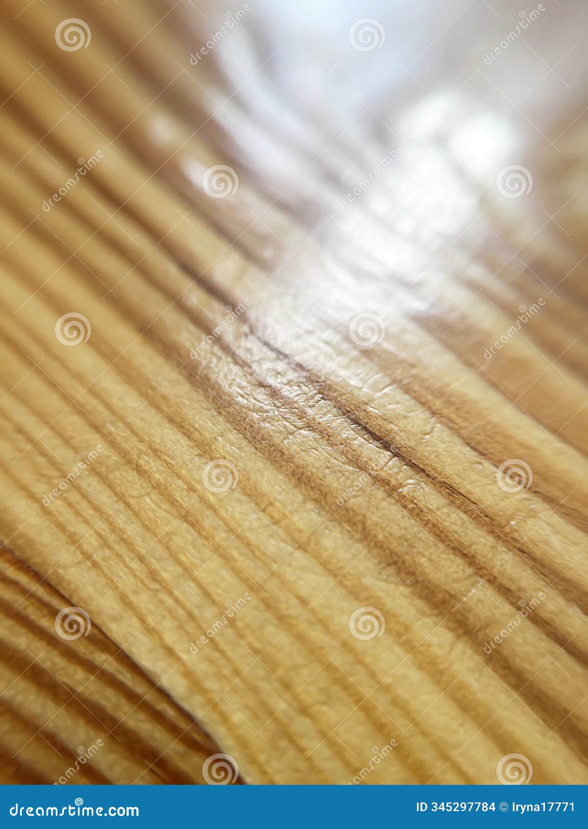 Close-up Texture of a Wooden Table with Reflections of Light on it ...
