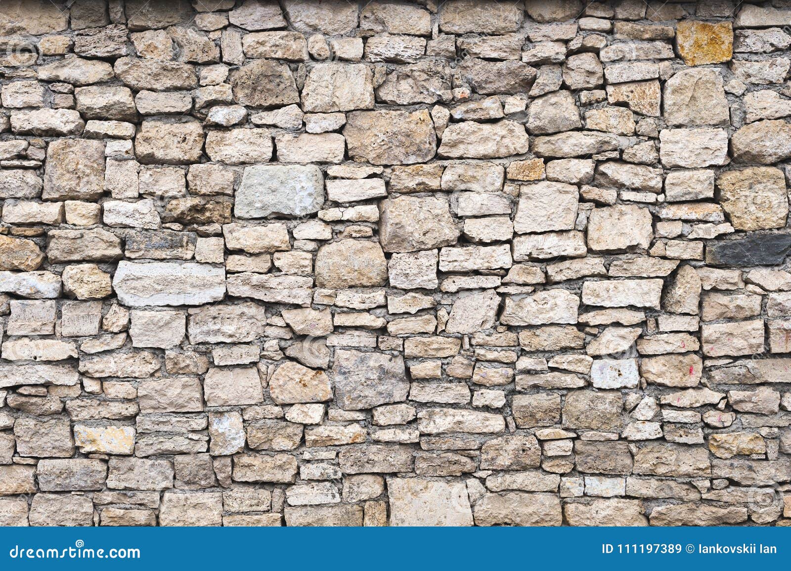 Close-up Textured Background is an Irregular Natural Stone Wall Made of ...