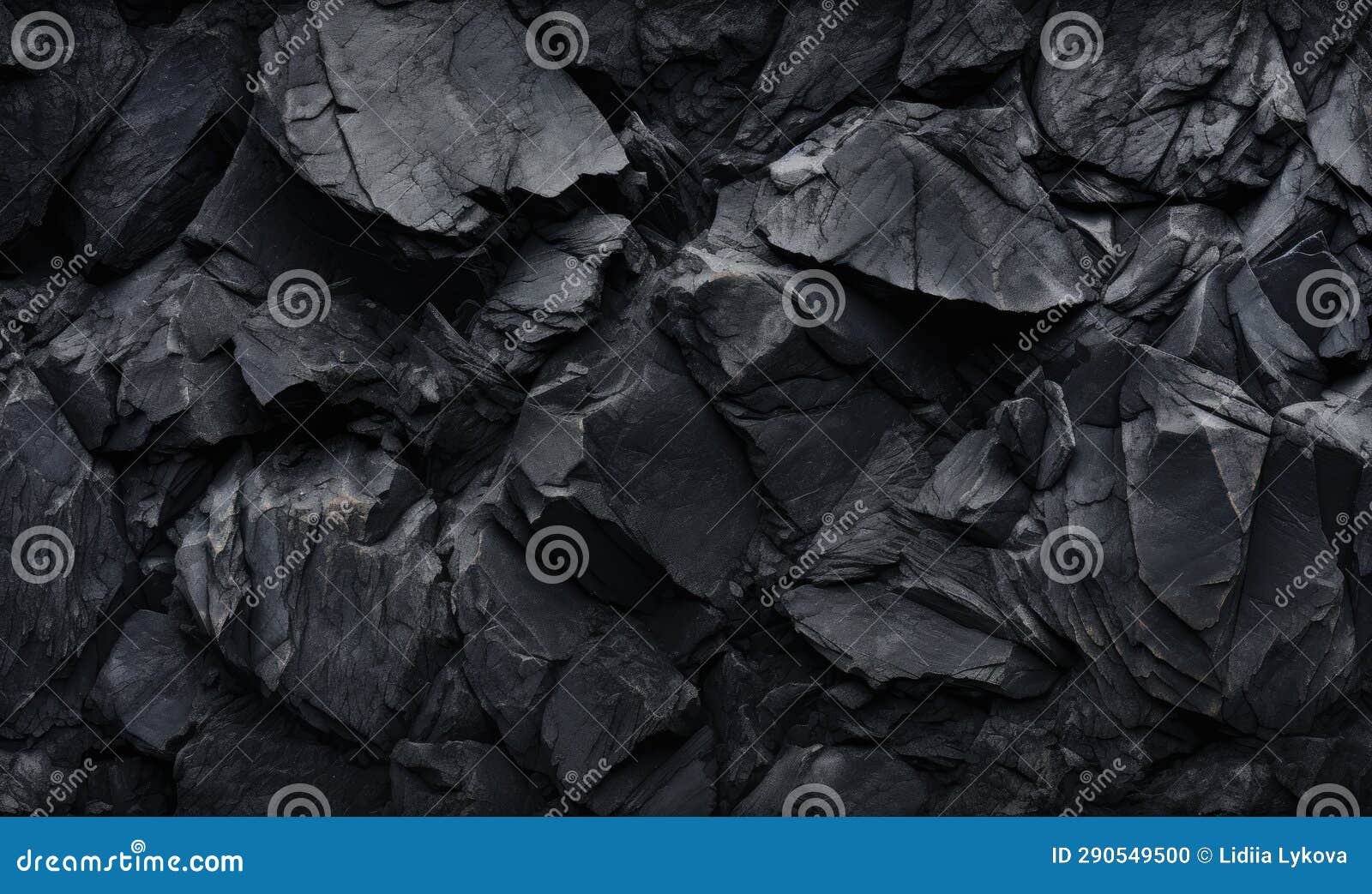 Close-up of a Textured Black Rock. Created with Generative AI Tools ...