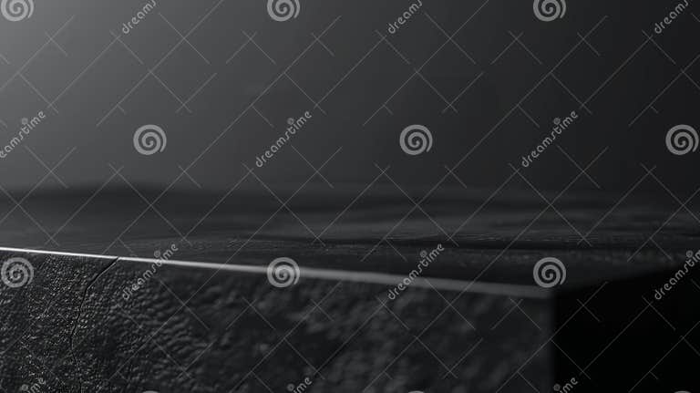 Close-up of a Textured Dark Object with a Black Background. Stock Photo ...