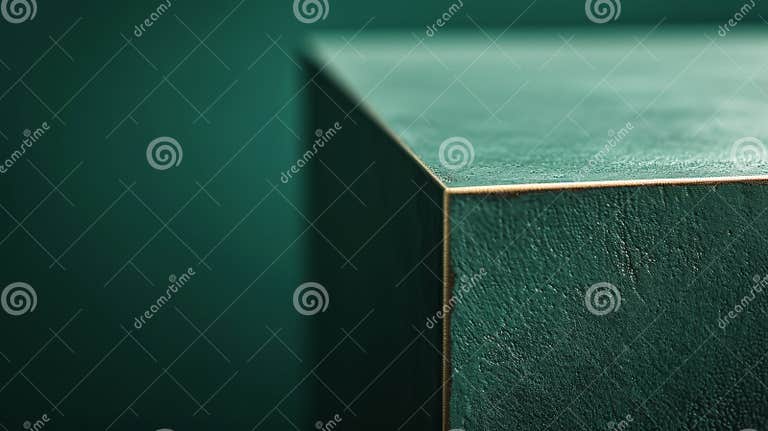 Close-up of a Textured Green Cube Corner Stock Photo - Image of ...