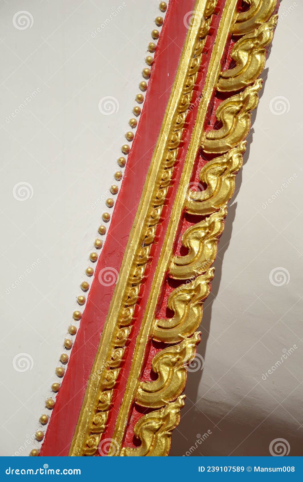 Thai Art Pattern on Temple Wall Stock Image - Image of elegance ...