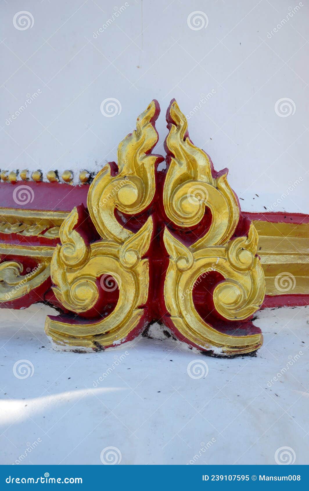 Thai Art Pattern on Temple Wall Stock Image - Image of detail, pattern ...