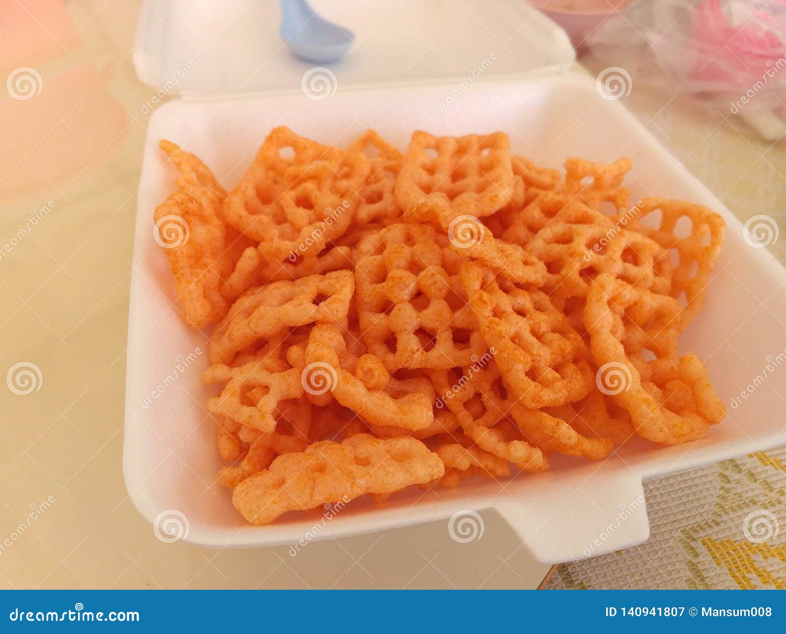 Thai crisp rice stock image. Image of cuisine, orange - 140941807