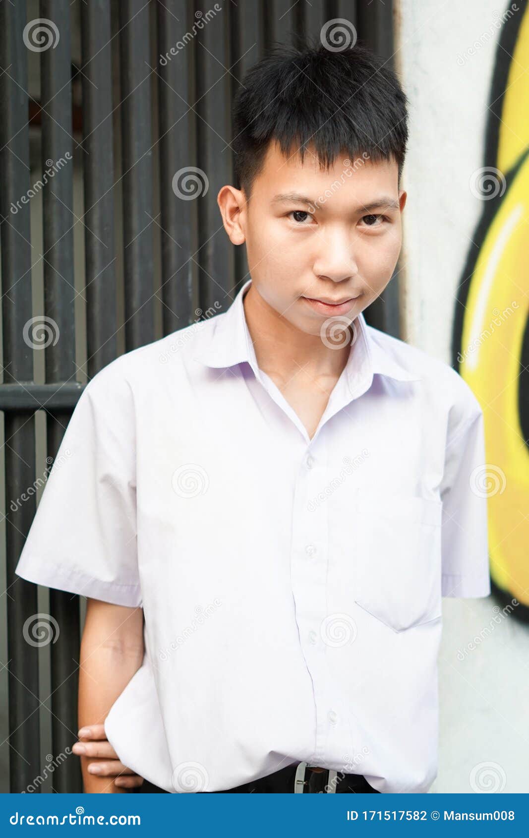Thai student in uniform stock photo. Image of lifestyle - 171517582