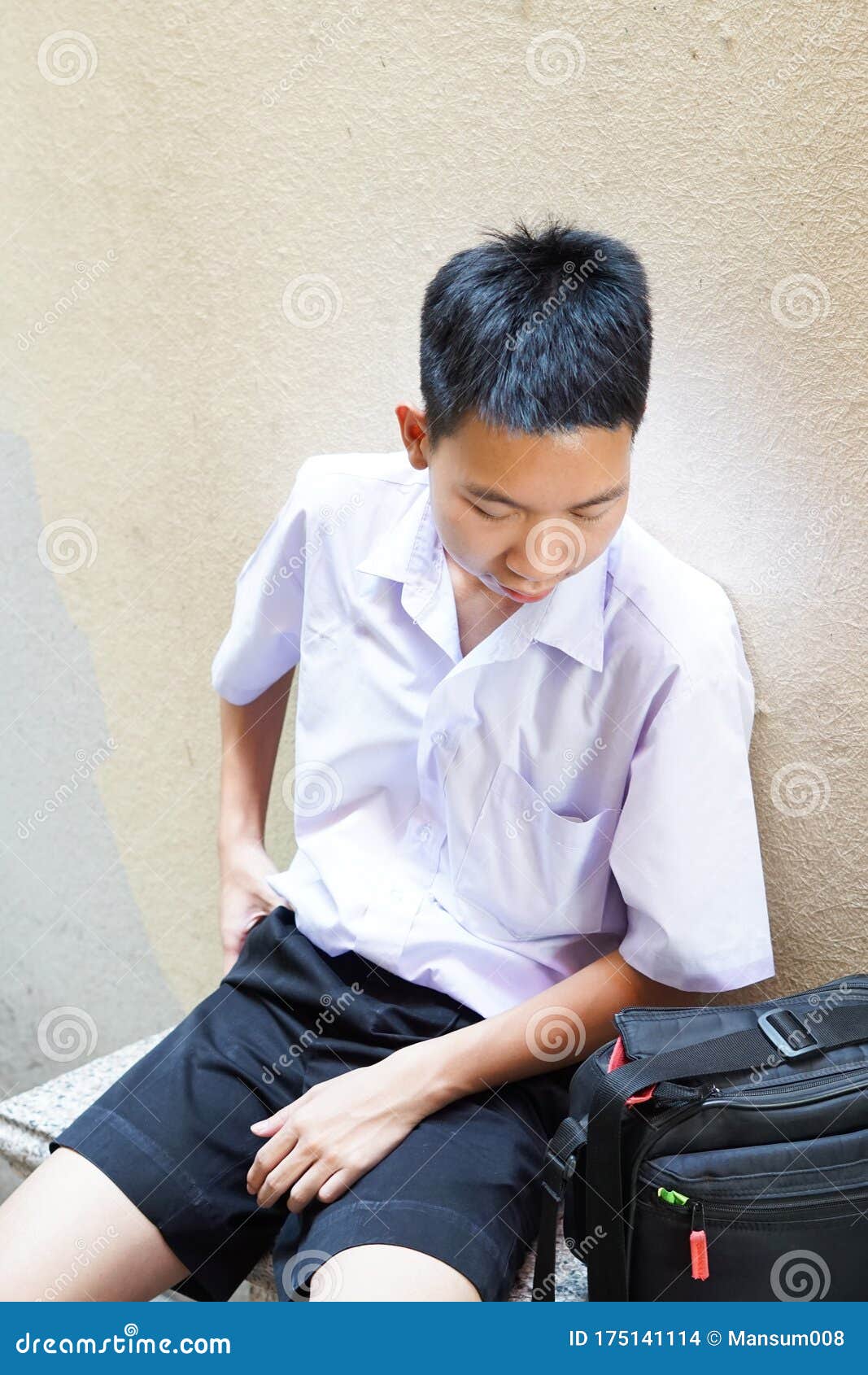 Thai student in uniform stock photo. Image of lifestyle - 175141114