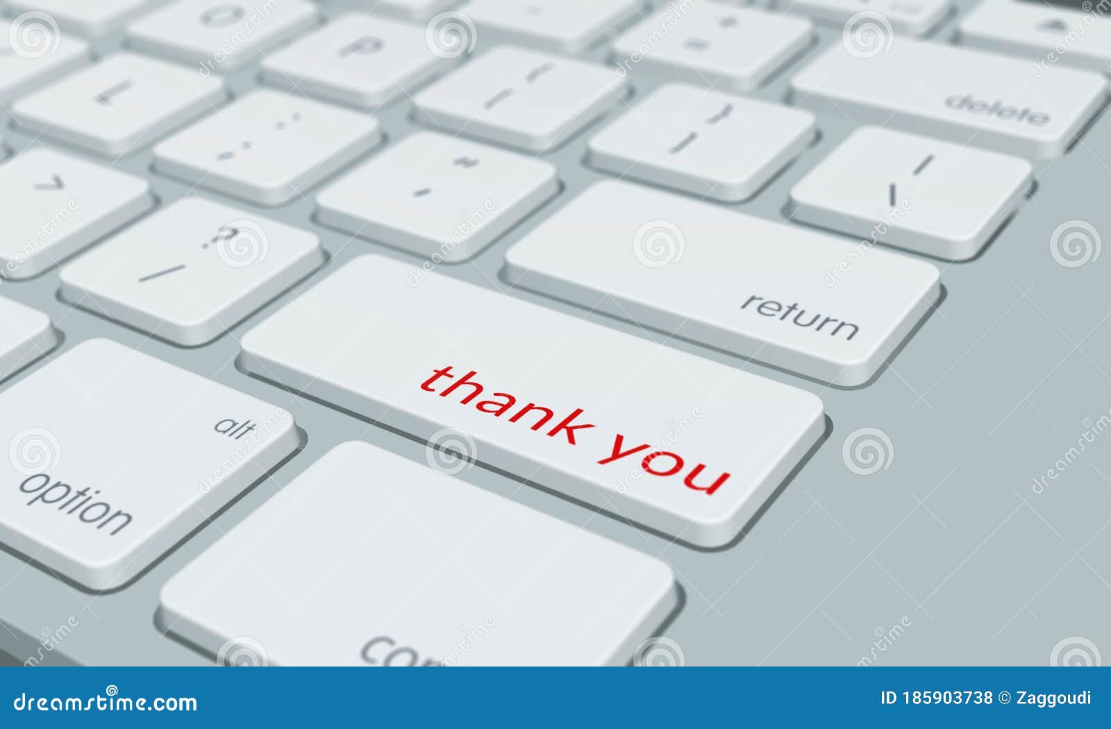 Close Up of Thank You Keyboard Button Stock Illustration - Illustration ...