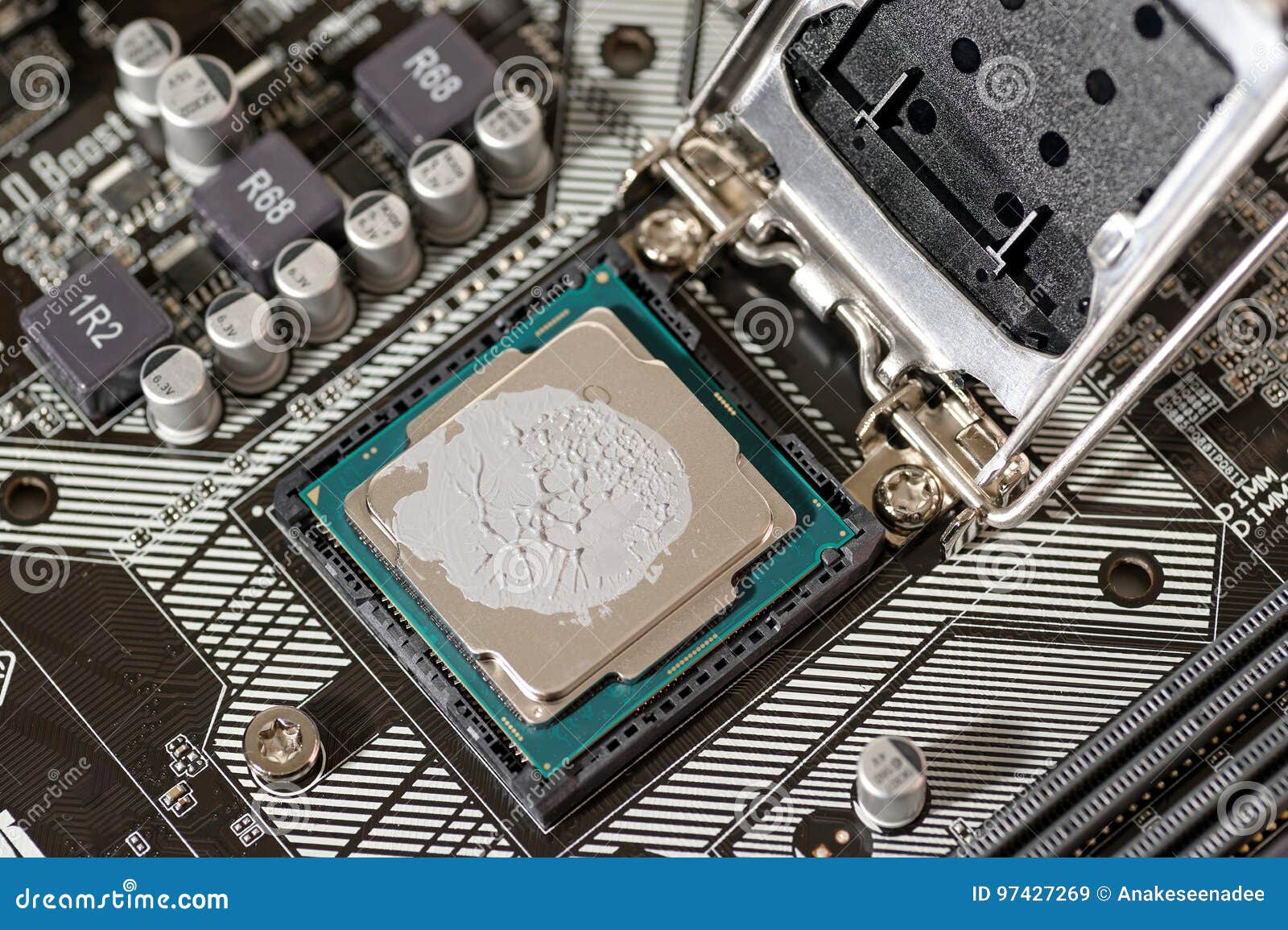 Close-up Thermal compound stock image. Image of paste - 97427269