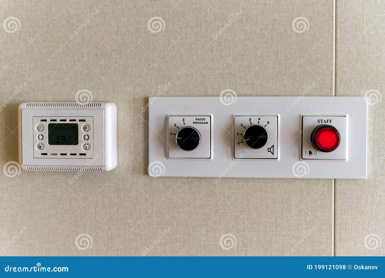 Close Up of Digital Climate Control with Buttons Stock Photo - Image of ...