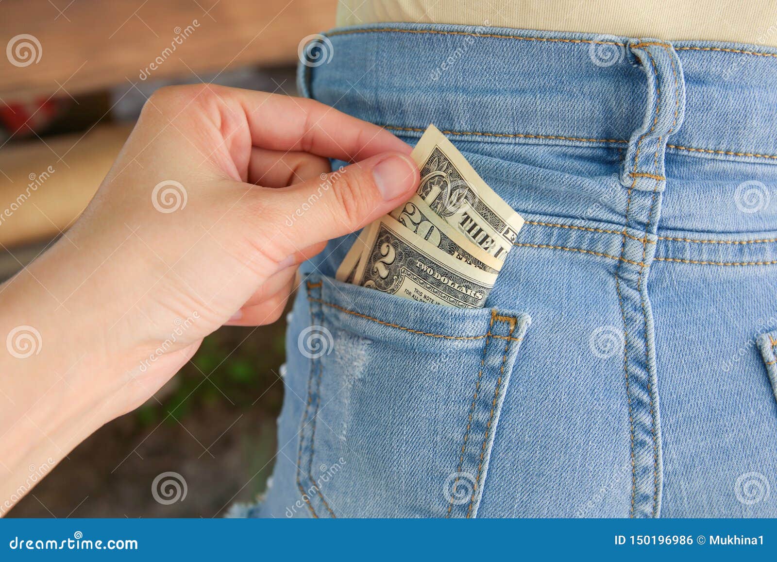 Close Up of Thief Stealing Money from Pocket Stock Photo - Image of ...