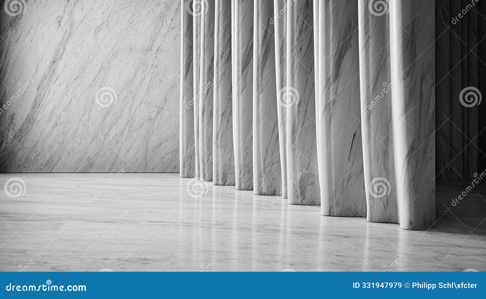 Close-up of Thin Marble Columns with Soft Light and Shadow Effects ...