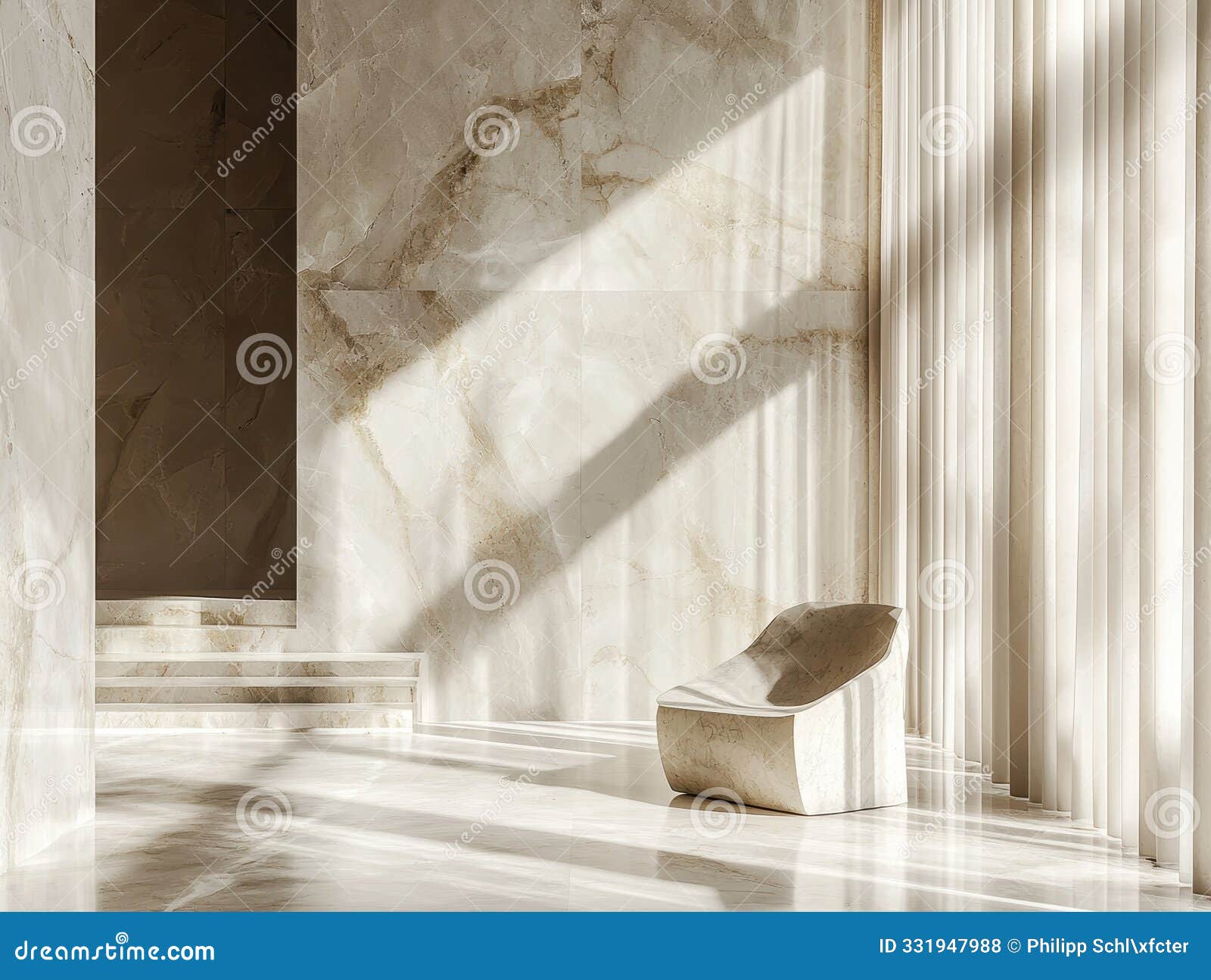 Close-up of Thin Marble Columns with Soft Light and Shadow Effects ...
